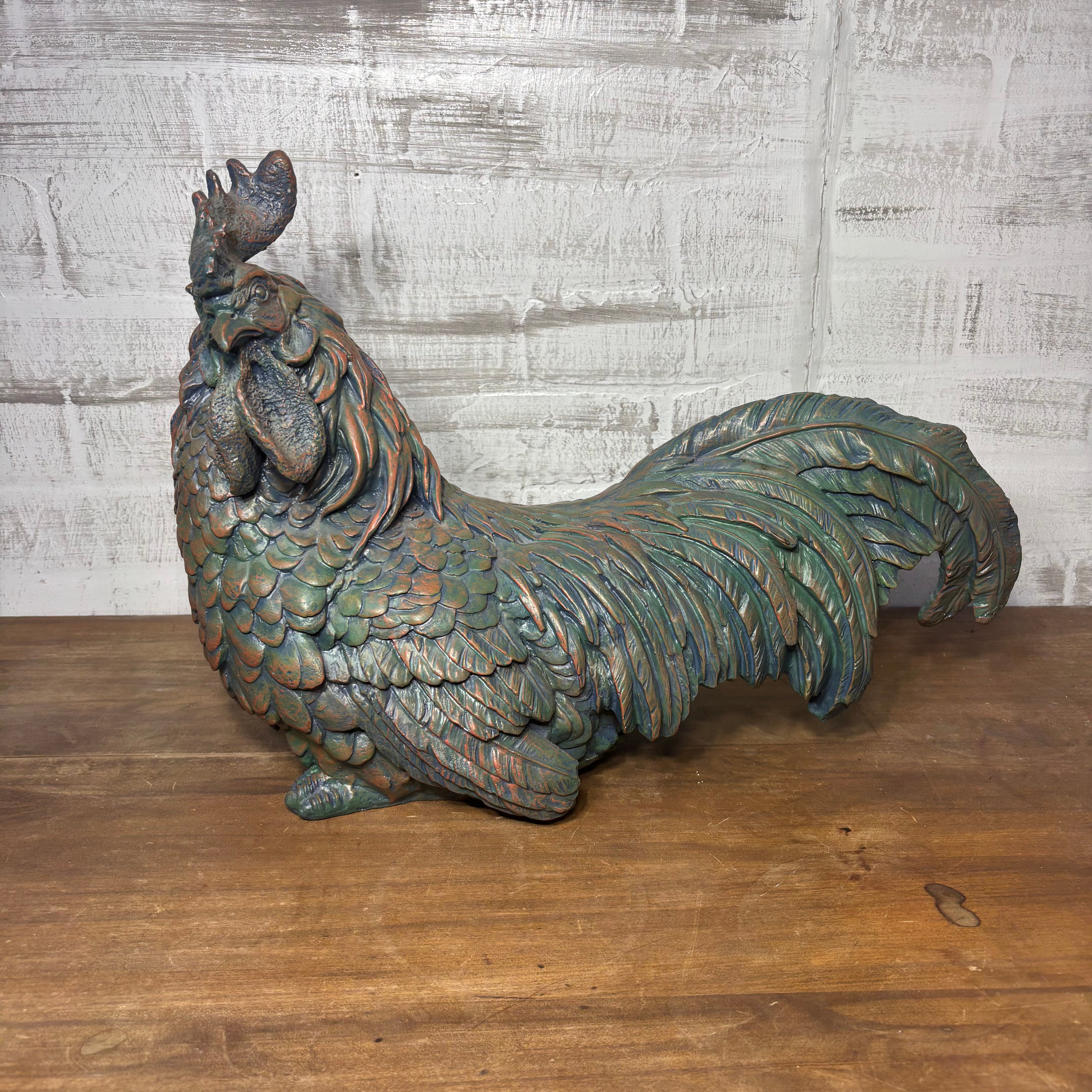Large Rooster Statue – Post Furnishings