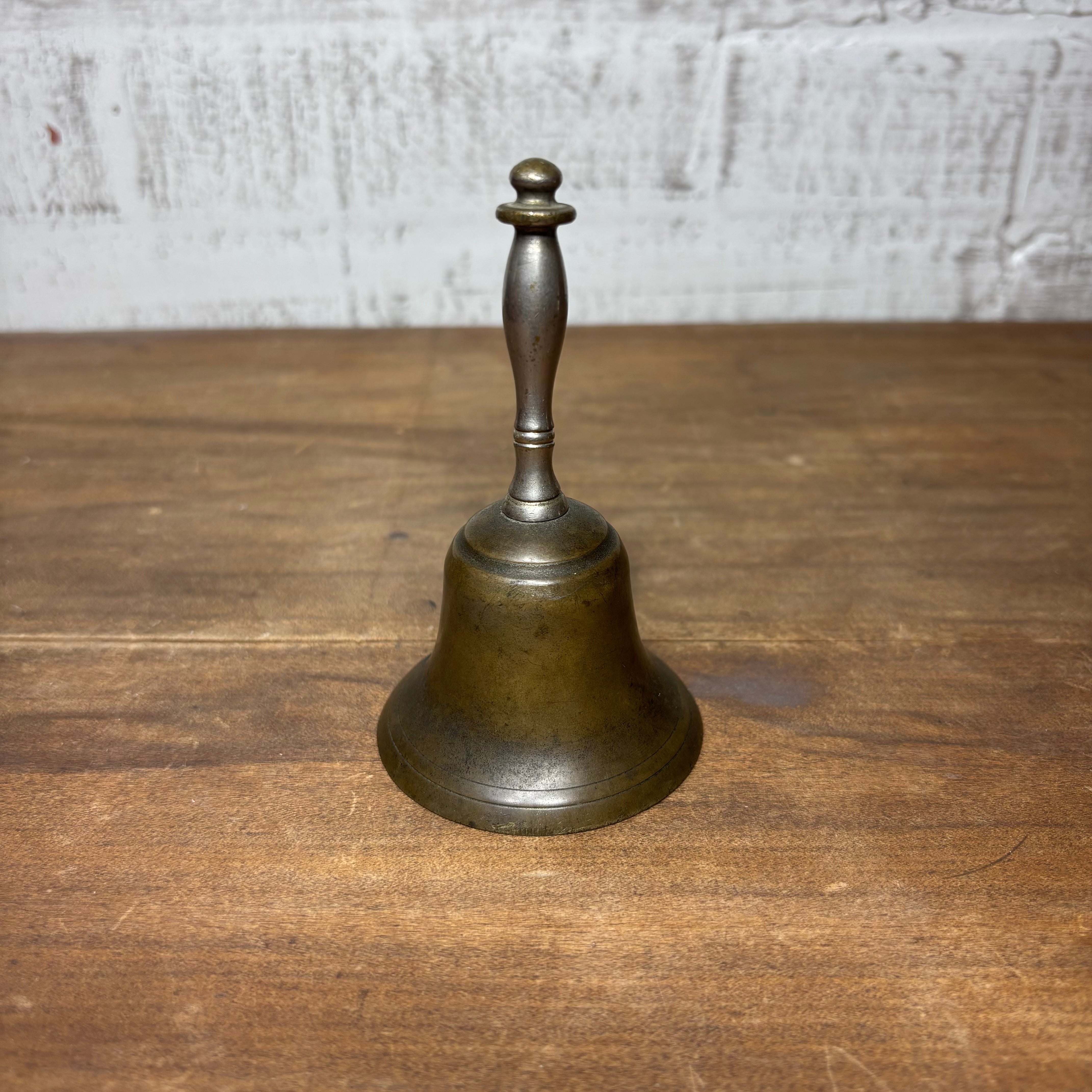 Antique Brass School Bell – Post Furnishings