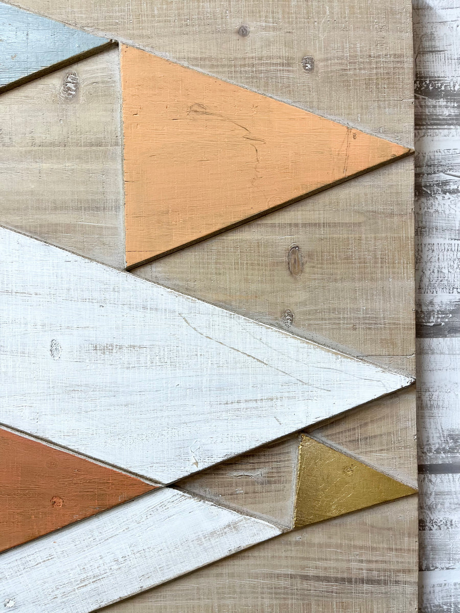 Layered Triangles Wood Wall Decor – Post Furnishings