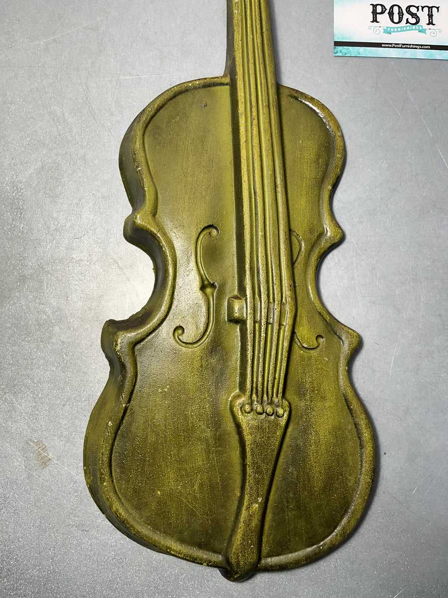 Vintage Mid Century ROYAL Cast Aluminum Green Violin – Post Furnishings