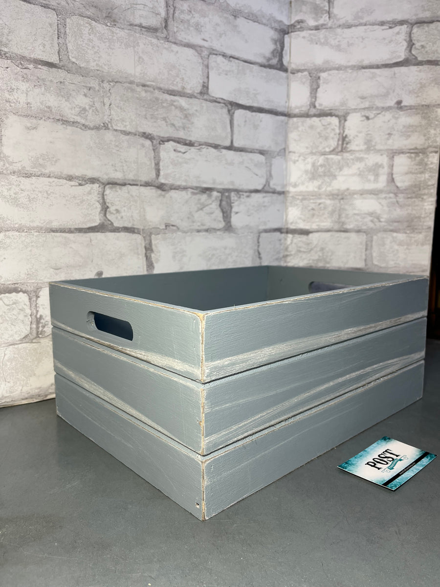 Rustic Gray Wooden Box – Post Furnishings