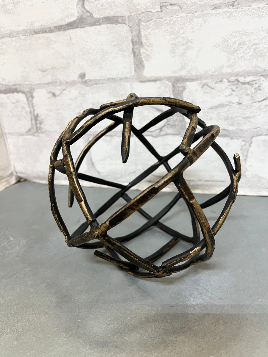 Decorative Metal Ball Sculpture – Post Furnishings